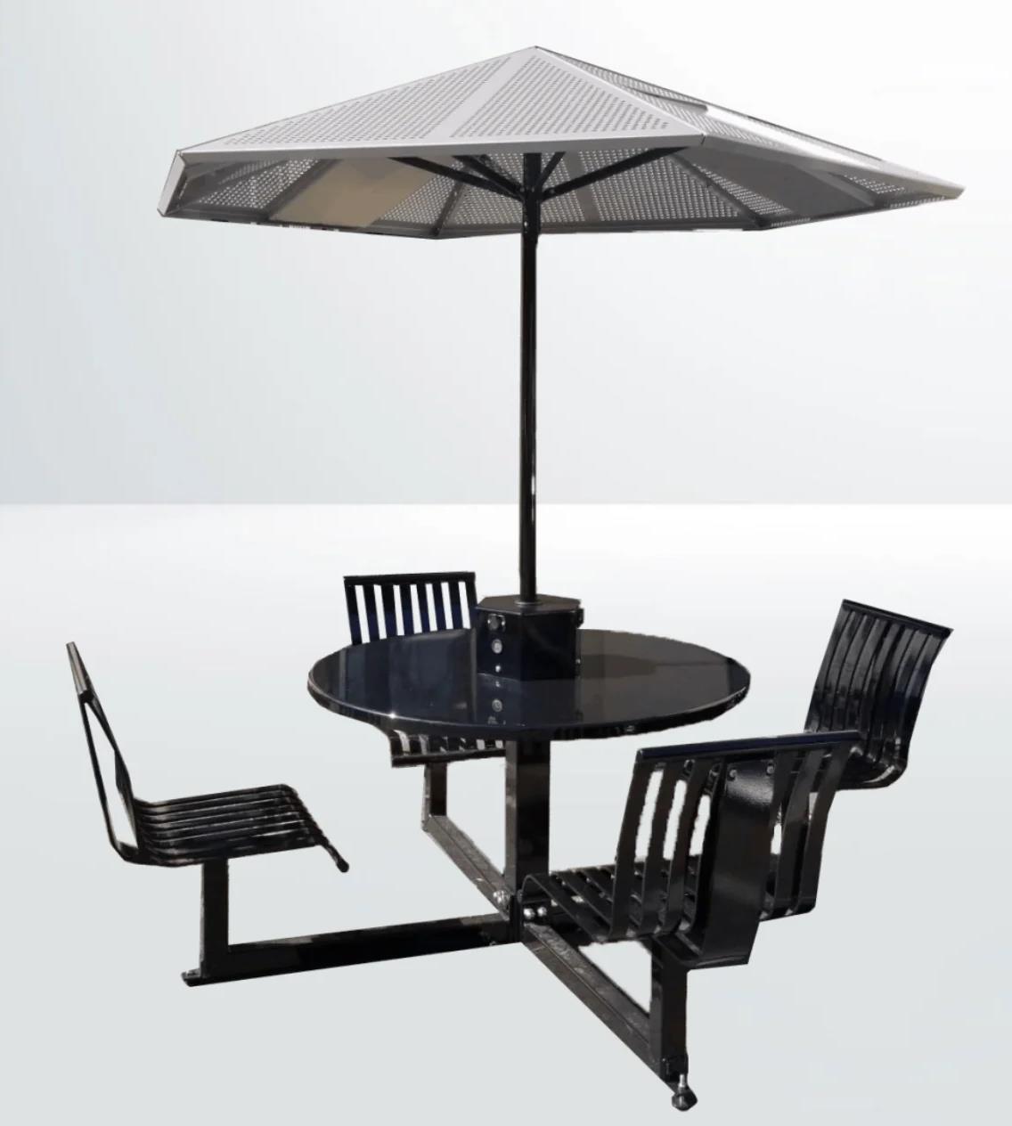 Sunbolt Marquee Carousel Table With Solar Parasol