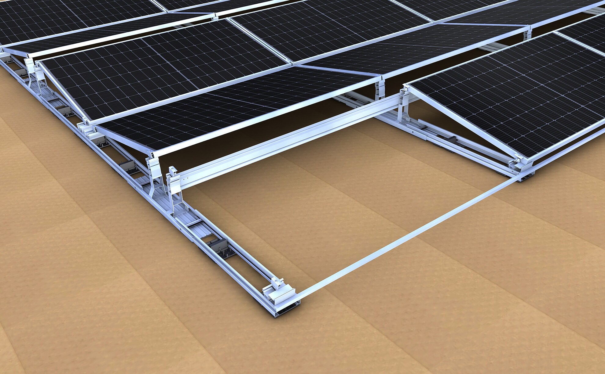 Novotegra III Flat Roof Solar Mounting System