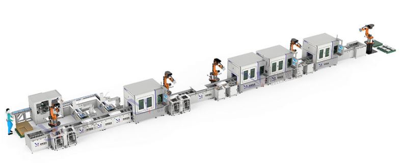 Huiyao Laser EV Cylindrical Battery Module PACK Assembly Line