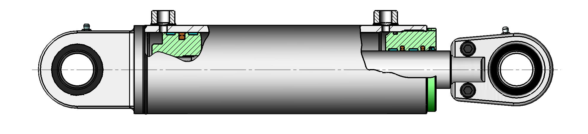 Hydraulic Cylinder With Low-Friction Seals