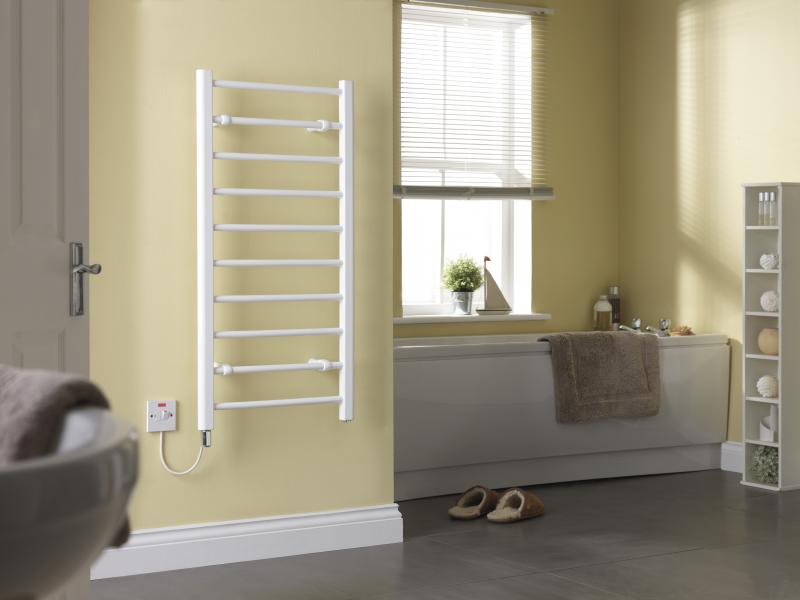 CLR - Towel Rails - Ladder Towel Rail - White by Glen Dimplex ...